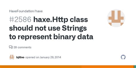 haxe class should not use strings to represent binary data · issue