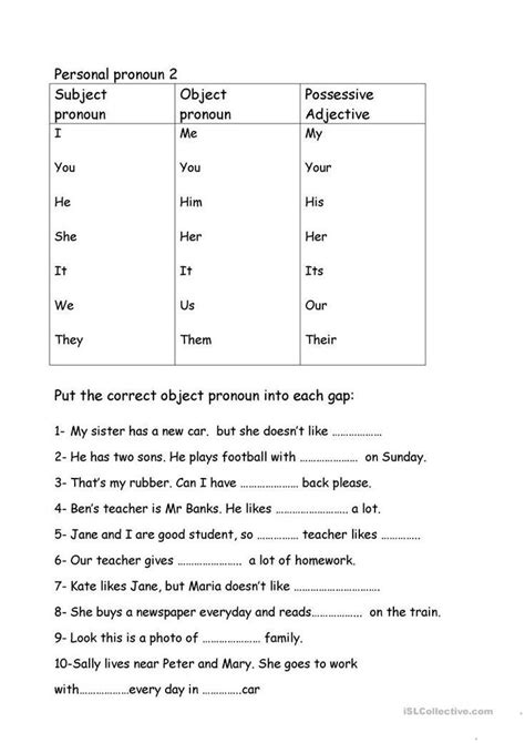 Liveworksheets Pronouns