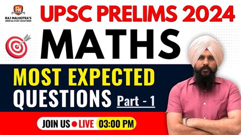 upsc csat 2024 most expected questions part 1 maths