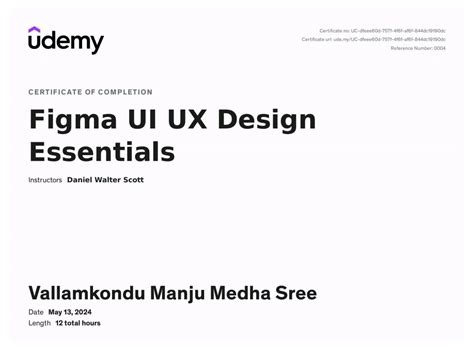 Manju Vallamkondu On Linkedin Iam Happy To Share The Certificate Of Completion On Figma Ui Ux