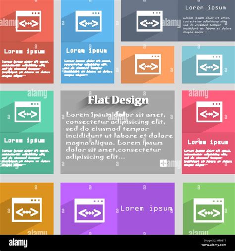 Code Sign Icon Programmer Symbol Set Of Colored Buttons Vector