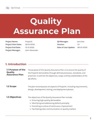 Free QA Plan Templates Venngage
