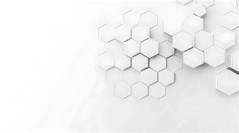 Minimalist 3d White Hexagonal Tiles In Geometric Pattern Premium Ai Generated Image