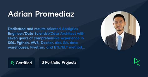 Adrian Promediaz Analytics Engineer