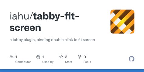 Github Iahutabby Fit Screen A Tabby Plugin Binding Double Click To