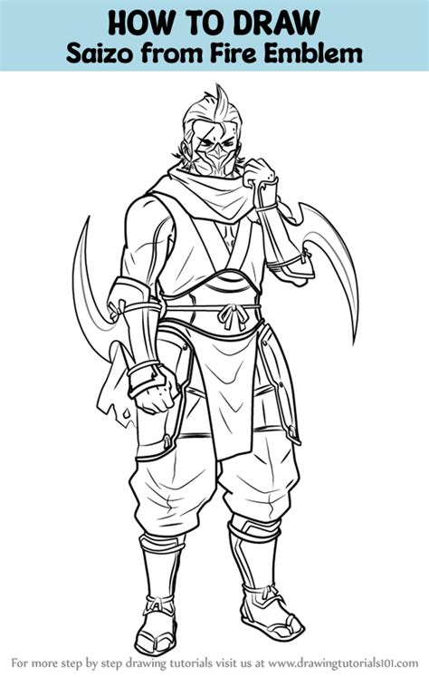 How To Draw Saizo From Fire Emblem Fire Emblem Step By Step