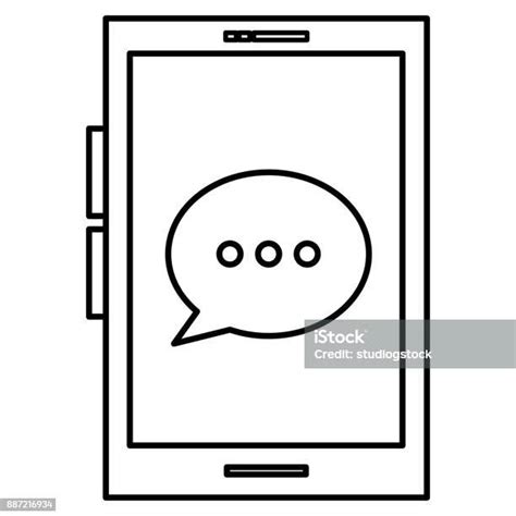 연설 거품과 스마트폰 장치 개념에 대한 스톡 벡터 아트 및 기타 이미지 개념 기업 재무와 산업 단일 객체 Istock