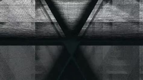 Computer Generated Animation Geometric Triangular Shapes Lines Flowing Tunnel Movement — Stock