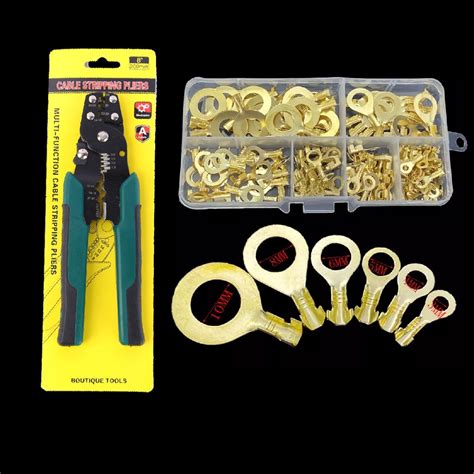 🔥🔥จัดส่งตลอด 24 ชั่วโมง🔥🔥 150 ชิ้น ขั้ว ต่อทองแดง หางปลา ทอง Cold Press Terminal กล่อง ขั้ว แหวน