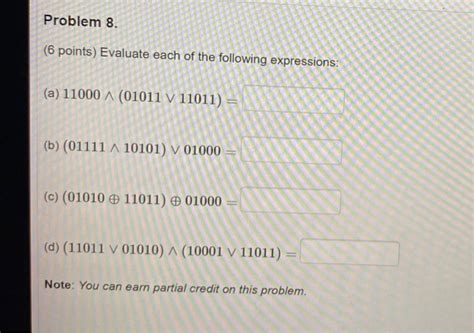 solved problem 8 6 points evaluate each of the following