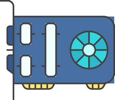 Graphics Processing Unit Icon In Blue Color 24213878 Vector Art At