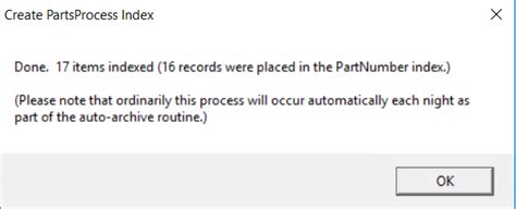 Manually Rebuilding Indexes