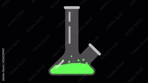 Looped Animation Which Is Shown Laboratory Ware Flask Potion Conical Flask Erlenmeyer