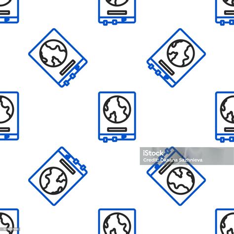 학교 칠판 아이콘의 선 세계 지도는 흰색 배경에 매끄러운 패턴을 격리했습니다 칠판에 지도 그리기 다채로운 개요 개념입니다 벡터 개념에 대한 스톡 벡터 아트 및 기타 이미지