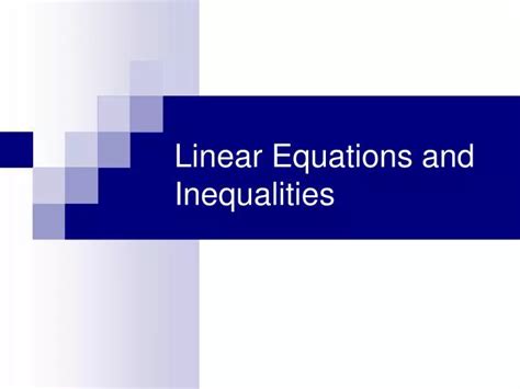 Ppt Linear Equations And Inequalities Powerpoint Presentation Free Download Id 5765007