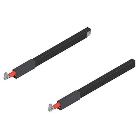 Blum Canada Ltd 14 Tandembox Antaro Upper Longside Gallery Rail Set For Deep Drawer Terra Black