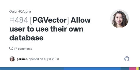 Pgvector Allow User To Use Their Own Database · Issue 484 · Quivrhq