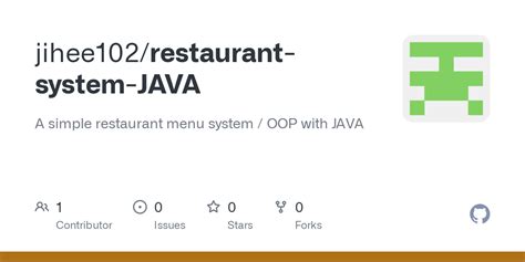 Github Jihee102restaurant System Java A Simple Restaurant Menu System Oop With Java