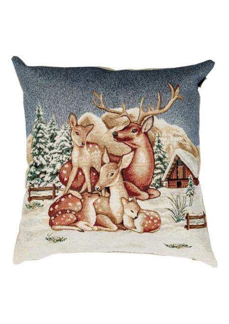 Наволочка гобеленова Прованс Блакитне сяйво Оленята 45х45 см Різнокольоровий 7362 965676