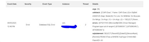 Database Sql Error While Browsing The Smart Ui Opentext Forums