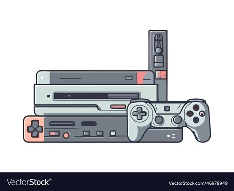 Modern Video Game Console Equipment Royalty Free Vector