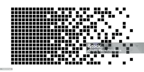 픽셀 붕괴 배경입니다 하프 톤 조각 분산 된 점선 패턴 붕괴의 개념 정사각형 입자가 있는 정사각형 픽셀 모자이크 텍스처 흰색 배경에 벡터 그림 가리키기에 대한 스톡 벡터