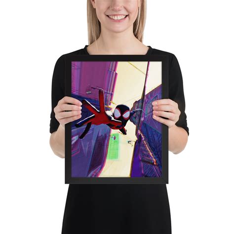 Spider Man Across The Spider Verse Miles Morales Framed Poster