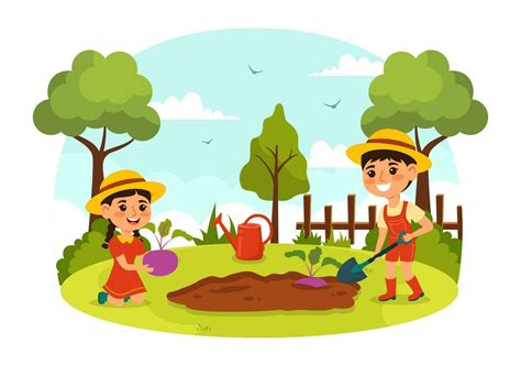 Growing Vegetables Vector Illustration With Harvest Farming Various