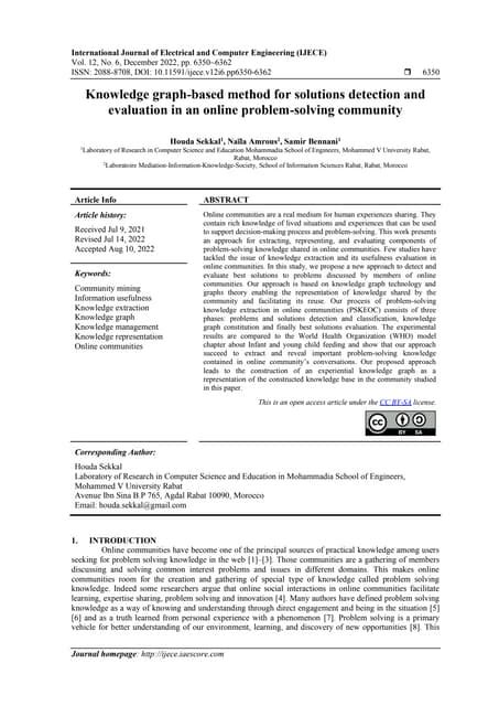 Knowledge Graph Based Method For Solutions Detection And Evaluation In