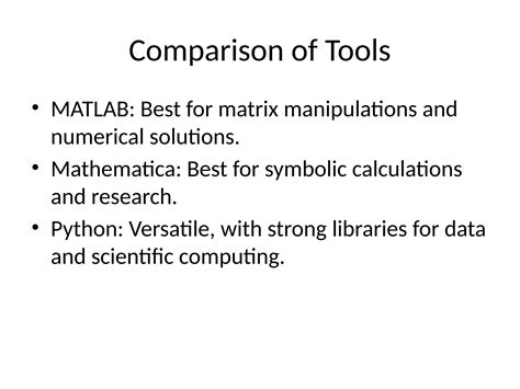 Cs Detailed Overview Matlab Mathematica Python Pptx