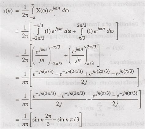 inverse discrete time fourier transform problems based on inverse