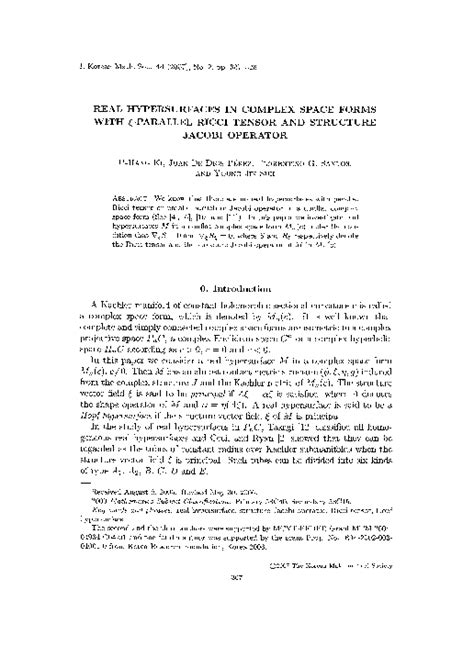 Pdf Real Hypersurfaces In Complex Space Forms With ε Parallel Ricci Tensor And Structure