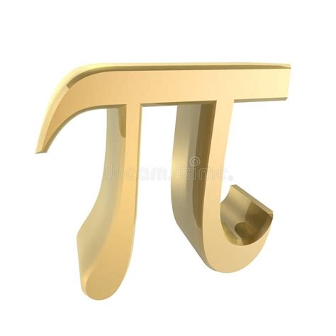 Golden Pi Symbol Illustration