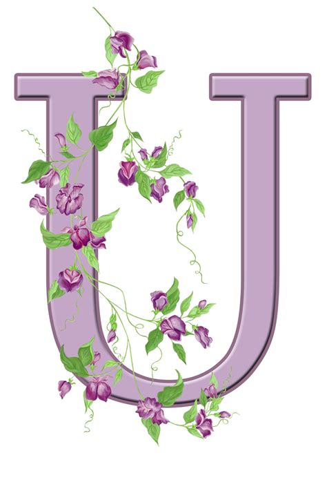 Letter U Floral Initial Free Stock Photo - Public Domain Pictures