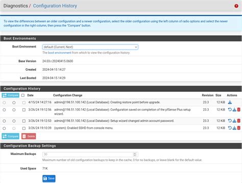 Restoring From Backups PfSense Documentation