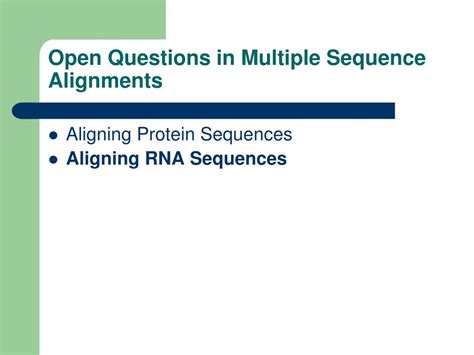 Ppt Multiply Aligning Rna Sequences Powerpoint Presentation Free