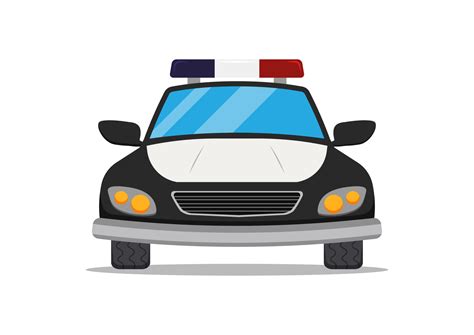 Police Car Clipart Flat Design On White Background Vector 19812578