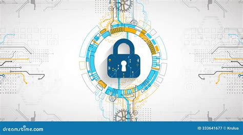 Personal Data Security Illustrates Cyber Data Or Information Privacy Idea Stock Illustration