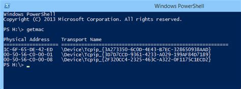 Getting Mac Addresses And Their Vendor Name In Powershell