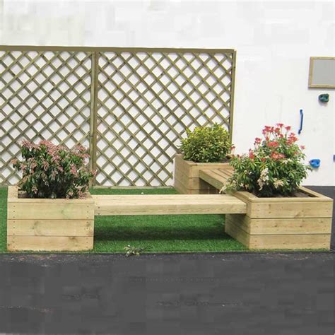 Triple Planter Seating Outdoor Playground Seating