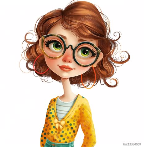 卡通外国女孩ai图片下载 红动中国