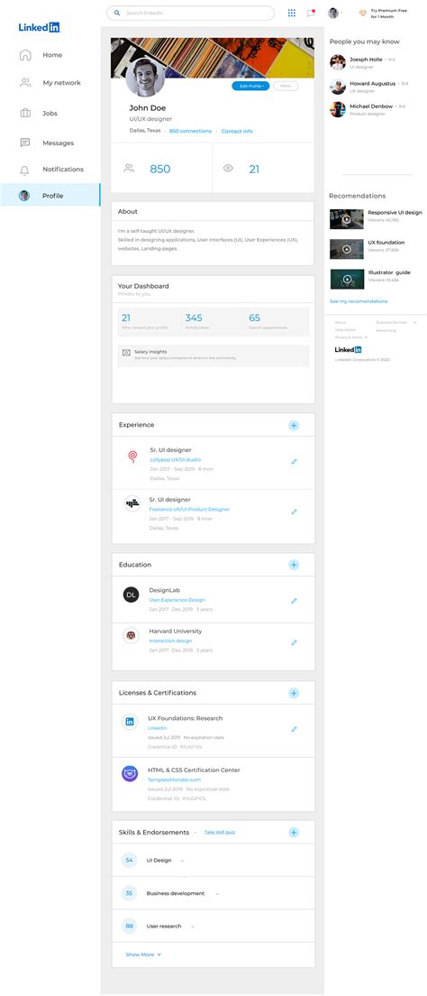 Linkedin Redesign On Behance