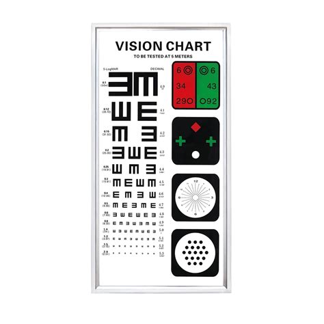 Optometry Equipment M Multifunction Eye Chart Visual Acuity Chart With LED Light LY C