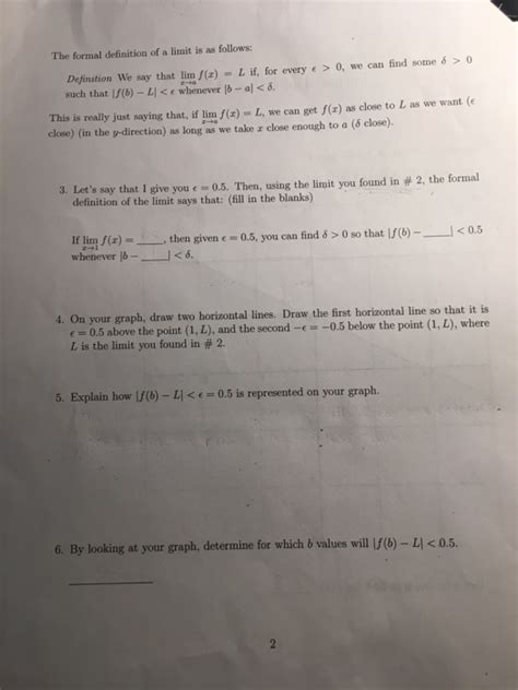 Solved Formal Definition Of A Limit Mathand 151 Consider The