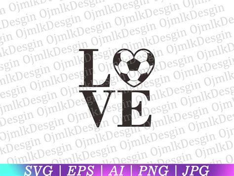 I Love Soccer Svg Soccer Heart Svg Soccer Game Svg Cut File Soccer