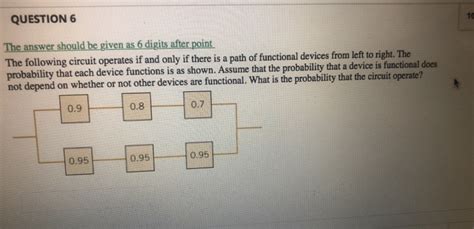 Solved QUESTION 6 10 The Answer Should Be Given As 6 Digits Chegg Com