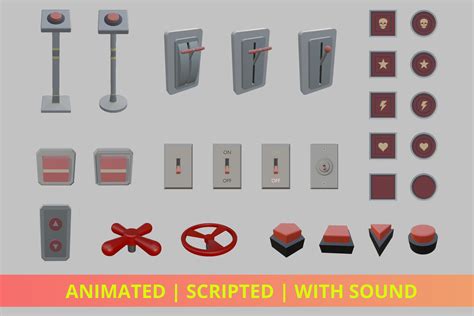 interactive buttons 3d tools unity asset store