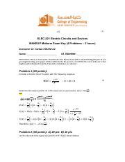 ELEC351 Midterm MAKEUP 2017 KEY Pdf 1 ELEC 201 Electric Circuits And Devices MAKEUP Midterm