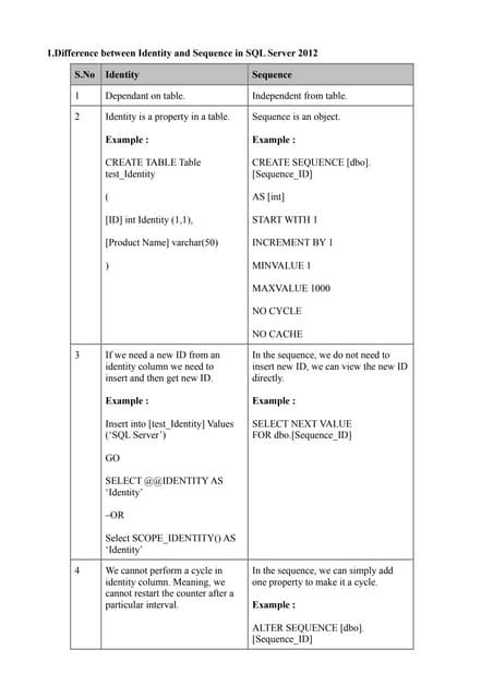 sql server difference faqs 3 pdf databases computer software and