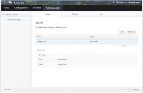 WildFly8 Role Base Access Control MaGicNote